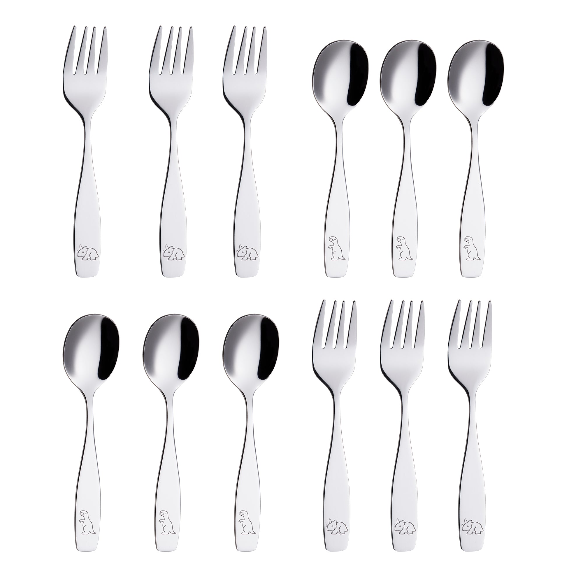 ANNOVA Kids Safe Silverware 12 Pieces Flatware Set Stainless Steel