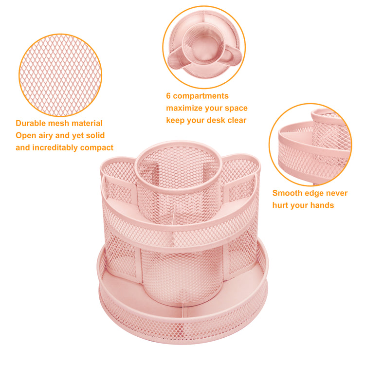 ANNOVA Desk Organizer Rotating Mesh Round 360°